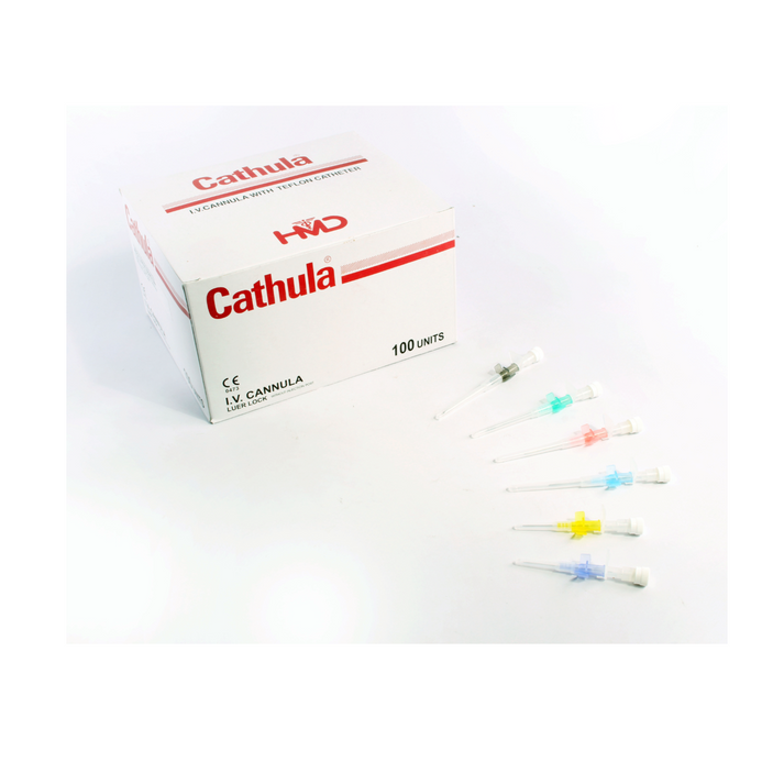 Cathula I.V Cannula without Injection Port with Wings – Medical Center ...
