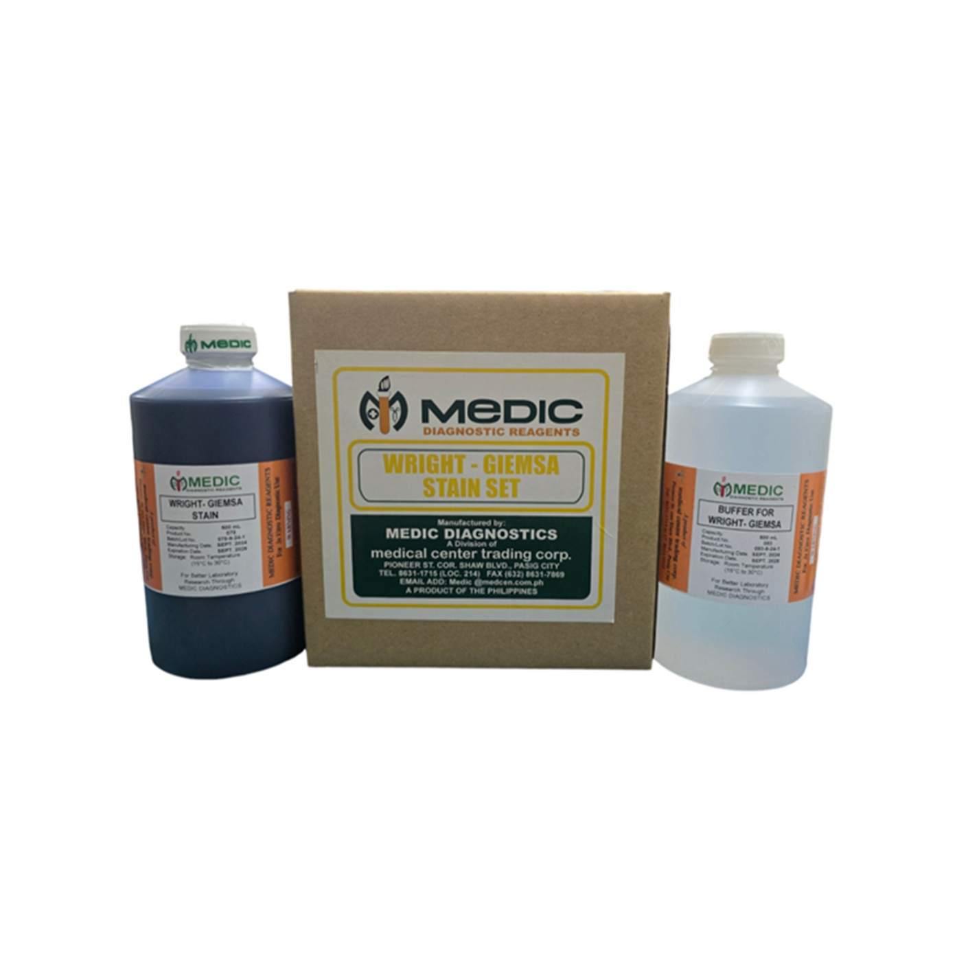 MEDIC, Wright- Giemsa Stain Set, 100 Test – Medical Center Trading Corp