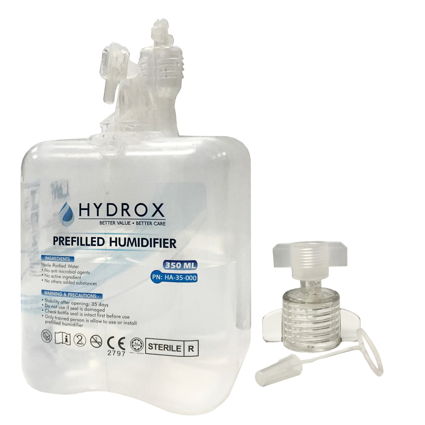 Hydrox Prefilled Humidifier – Medical Center Trading Corp