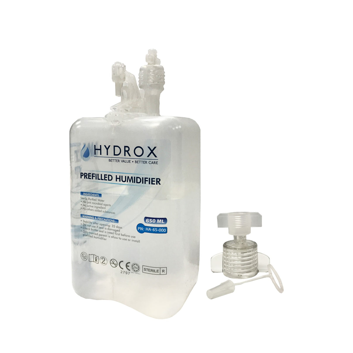 Hydrox Prefilled Humidifier – Medical Center Trading Corp