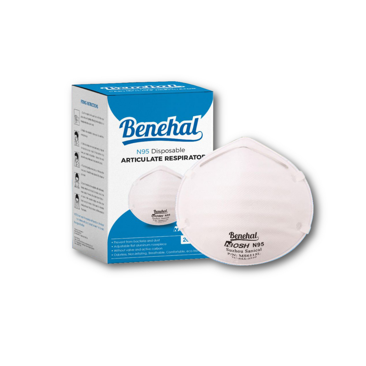 Benehal N95 Mask – Medical Center Trading Corp